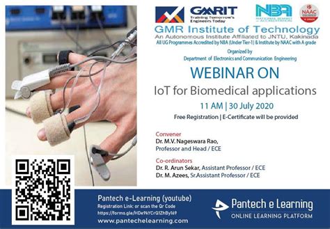Pantechelearning On Linkedin Pantechelearning Gmrit Iot Webinar Freewebinar Biomedical