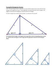 Proving The Pythagorean Theorem Assignment Pdf Proving The Pythagorean Theorem In The Proving