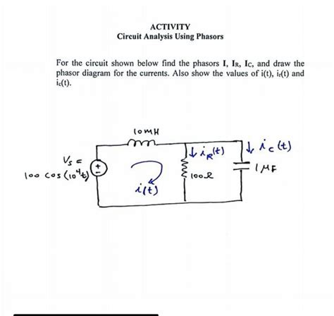 Get Answer Activity Circuit Analysis Using Phasors For The Circuit Shown Transtutors