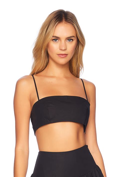 Poplin String Crop Top Susana Monaco‎