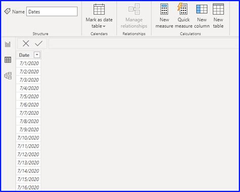 Create A Power Bi Date Table Tw Waytek
