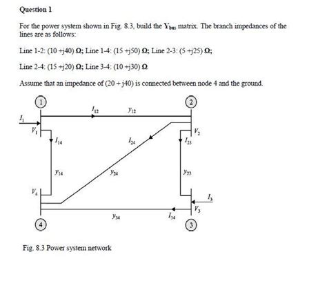 Solved Question For The Power System Shown In Fig Chegg