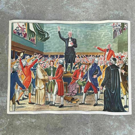 Vintage French History School Poster Two Sides Revolution Etsy