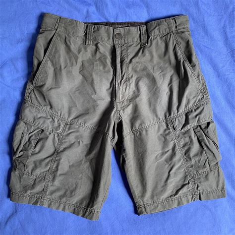•grey Cargo Shorts Tag Size W32 Outside Leg Depop