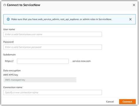 ServiceNow Amazon AppFlow