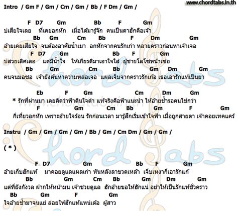 น้องมากับคำว่าใช่คอร์ด คอร์ด น้องมากับคำว่าใช่ ไหมไทย หัวใจศิลป์