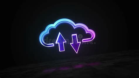 Cloud Computing Server Storage Symbol Loop Digital Concept Stock