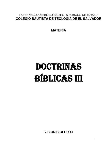 Folleto De Doctrinas Iii Pdf Cristo Título Iglesia Cristiana