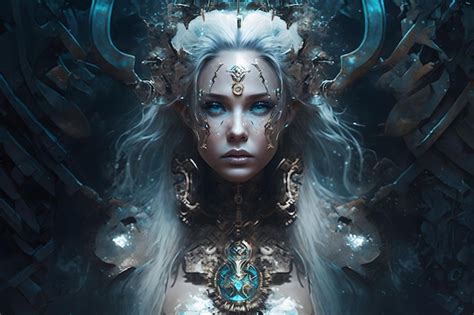 Premium Ai Image Portrait Of A Beautiful Girl Queen Of Diamonds