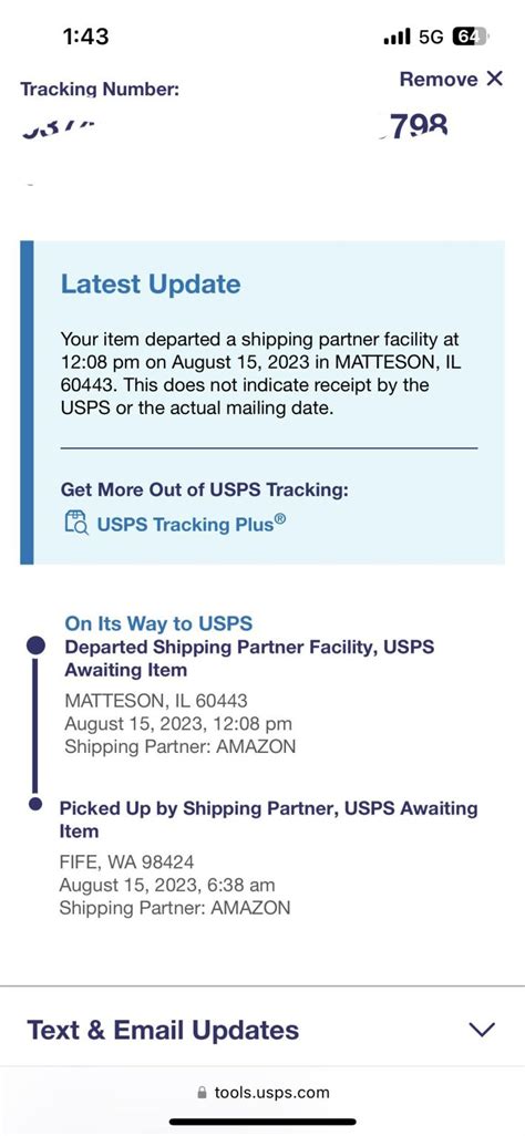 Departed Shipping Partner Facility USPS Awaiting Item The Complete Guide Package Corner