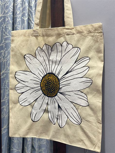 Buy Daisy Painted Tote Bag Online In Pakistan PakistanCreates