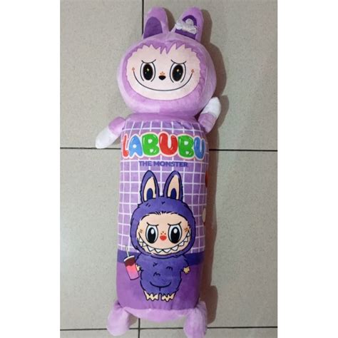 Jual Boneka Guling Labubu Printing Ungu Shopee Indonesia