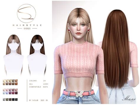 Straight Long Hair MAO For Sims 4