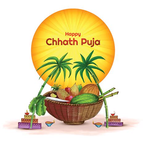 Beautiful Happy Chhath Puja Festival Card Background 12870572 Vector