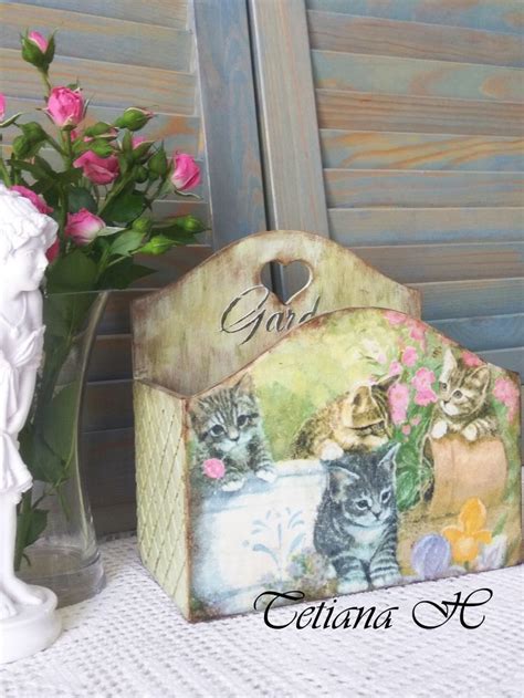 Короб Котята в саду | Manualidades
