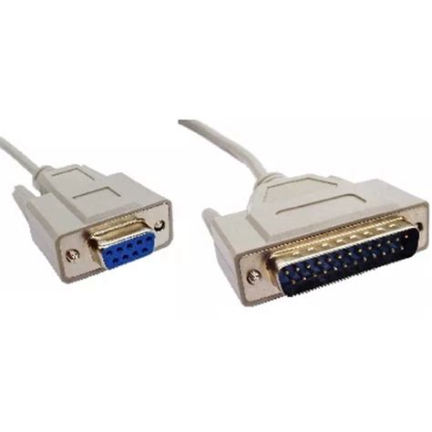 Pc Null Modem Rs232 Serial Data Transfer Cable Lead 25 Pin Db25