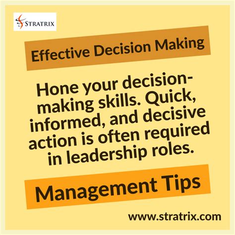 Effective Decision Making