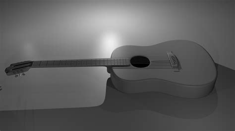 어쿠스틱 기타 3d 모델 9 Blend Fbx Obj Free3d