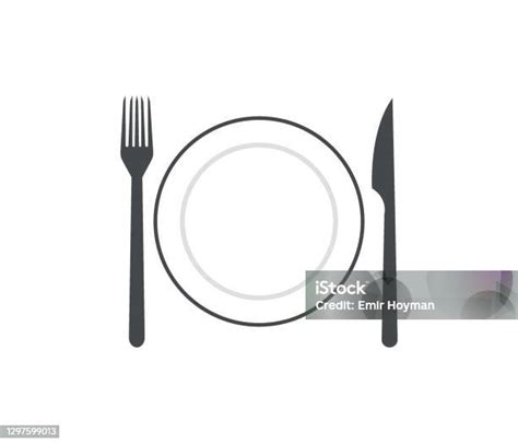 식기 선 아이콘입니다 저녁 식사 기구 테이블 설정 레스토랑 컨셉 벡터 일러스트레이션은 음식 주방 장비 케이터링 과 같은 주제에 사용할 수 있습니다 0명에 대한 스톡 벡터