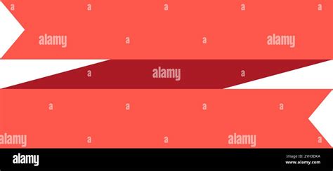 Two Overlapping Red Ribbons On A White Background Create A Dynamic And
