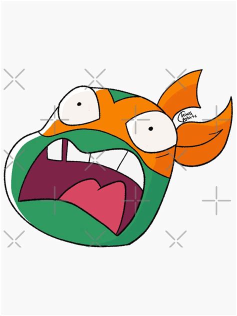 Mikey Face 1 Sticker For Sale By Chaos Potato Redbubble