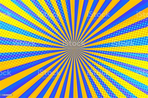 스트라이프 컬러풀 한 광선 배경 팝 아트 크리에이티브 컨셉 컬러풀 만화 잡지 표지 만화 하프톤 복고풍 패턴 포스터 카드 판매 배너 빈 거품에 대한 추상 템플릿 디자인