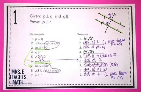 11 Tips For Teaching Geometry Proofs Mrs E Teaches Math