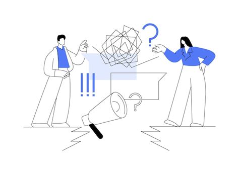 Premium Vector Communication Gap Abstract Concept Vector Illustration