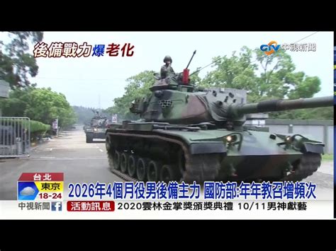2026年4個月役男後備主力 國防部年年教召增頻次│中視新聞 20201005