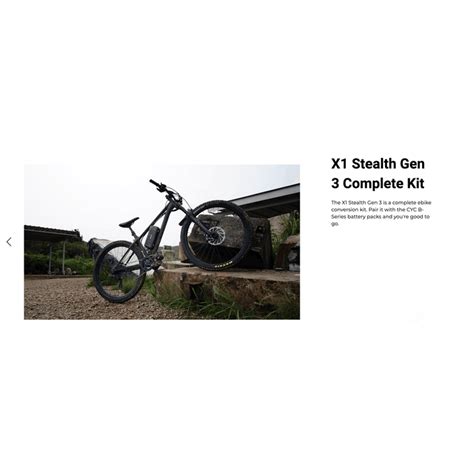 Cyc X1 Stealth Gen 3 1500w Ebike Torque Sensing Mid Drive Conversion