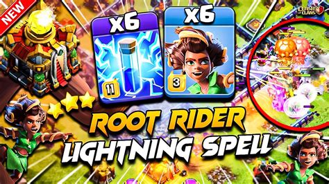 Best Th16 Attack Strategy Root Rider Lightning Easily 3 Star Th16