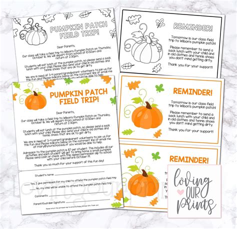 Pumpkin Patch Field Trip Editable Pumpkin Patch Field Trip Form Editable Pumpkin Patch