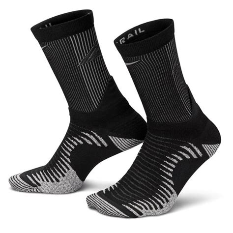 Nike Dri Fit Trail Running Crew Socks Blacksilver