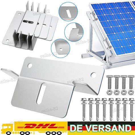 80x Solarmodul Halterung Befestigung Aluminium Z Winkel PV Solar Modul