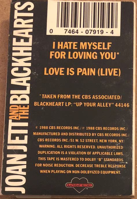 I Hate Myself For Loving You De Joan Jett And The Blackhearts 1988