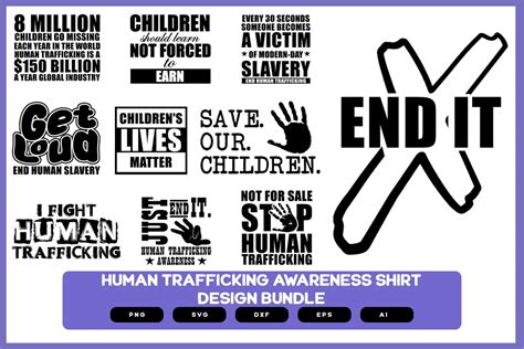 Human Trafficking Awareness Design Bundle Human Trafficking Awareness