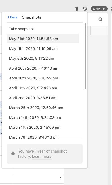 Revision And Snapshot History Airtable Community