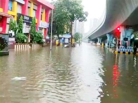 Rain Continues In Mumbai Since Morning Water Filled On Roads In Many