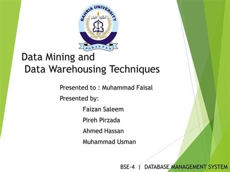 Data Warehousing And Data Mining Ppt