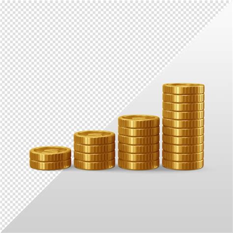Premium Psd Stacks Of Gold Money Coins 3d Render