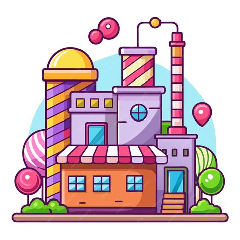Premium Vector Detailed Candy Factory Vector Icon Design