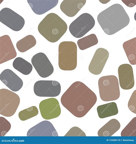 Seamless Geometric Conceptual Background Rounded Rectangle Pattern For