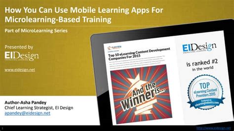How You Can Use Mobile Learning Apps For Microlearning Based Training Ei Design Ppt