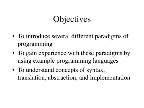 PPT CS 331 Principles Of Programming Languages PowerPoint