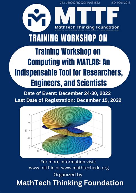 Training Workshop On Computing With Matlab An Indispensable Tool For
