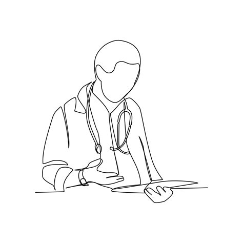 Vector Illustration Doctoral Hand Drawn In Line Art Style 15517967