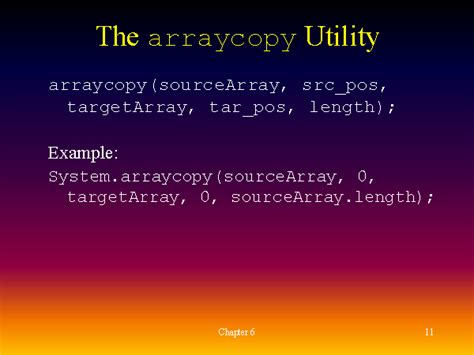 The Arraycopy Utility