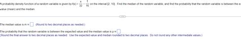 Solved A Probability Density Function Of A Random Variable Chegg