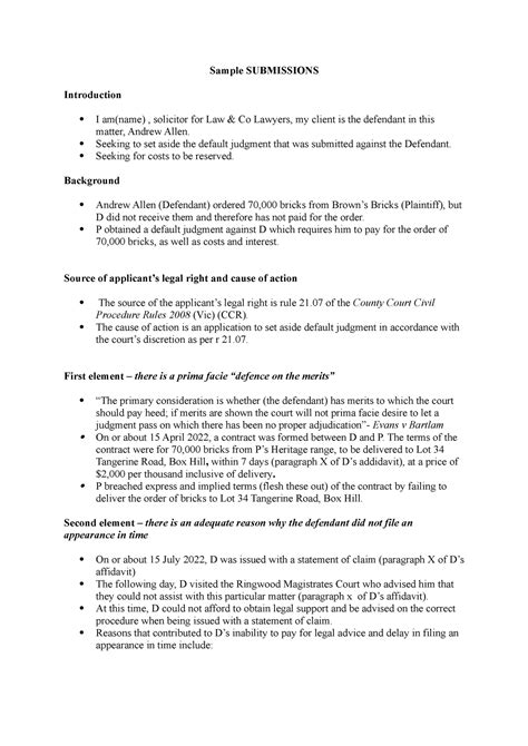 Browns Bricks Help GOOD NOTES INTERLOC APPLIATION Sample SUBMISSIONS Introduction I Am Name