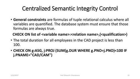 Distributed Dbms Unit 5 Semantic Data Control Pptx